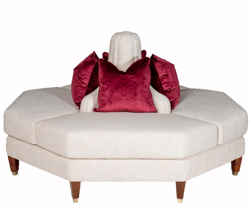 Octagon Settee Bench Tete a Tete Sofa La Belle Tuffet - Etsy