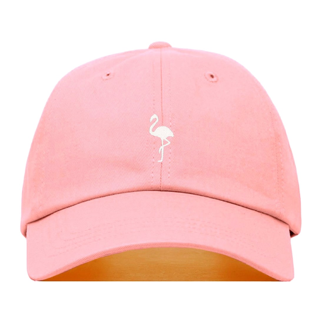 FLAMINGO Baseball Hat, Embroidered Dad Cap • Tropical Beach Flocked up ...