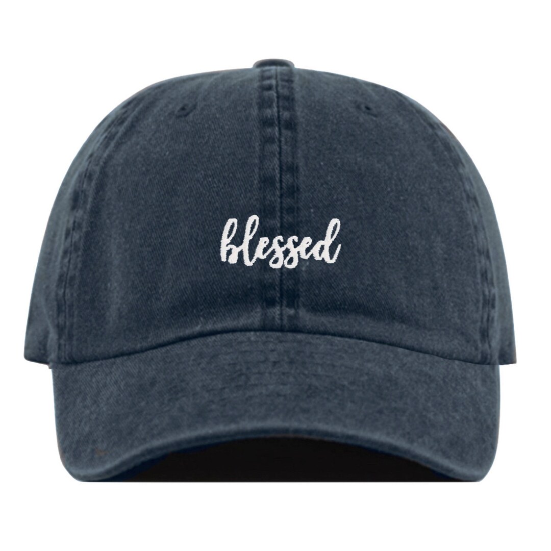 BLESSED Baseball Hat, Embroidered Dad Cap • Thankful Religious Mama ...