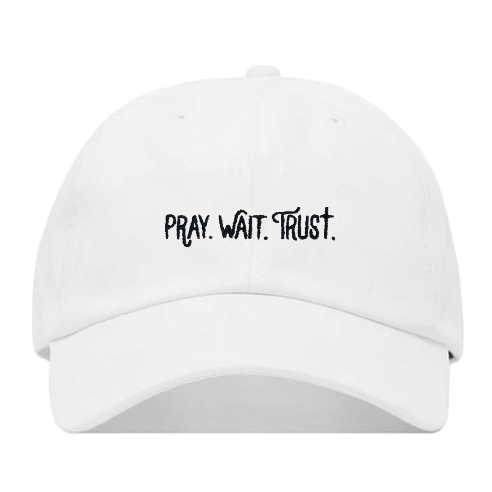 PRAY WAIT TRUST Baseball Hat Embroidered Dad Cap Jesus God - Etsy