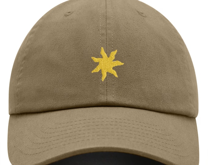 Embroidered Spiral Sun Dad Hat: Washed Cotton Baseball Cap - Etsy