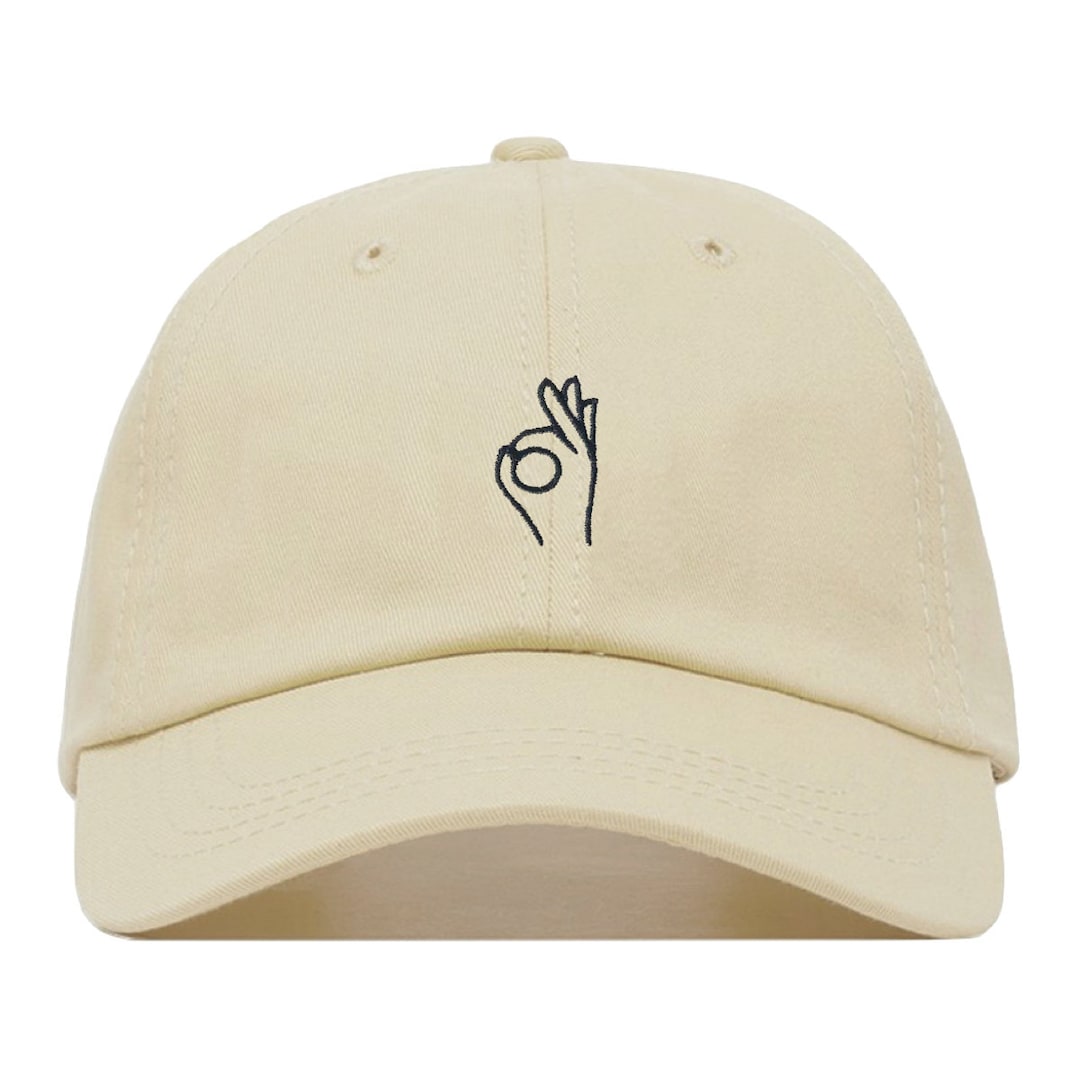 A OK Baseball Hat, Embroidered Dad Cap • Sign Emoji Meme Hand ...