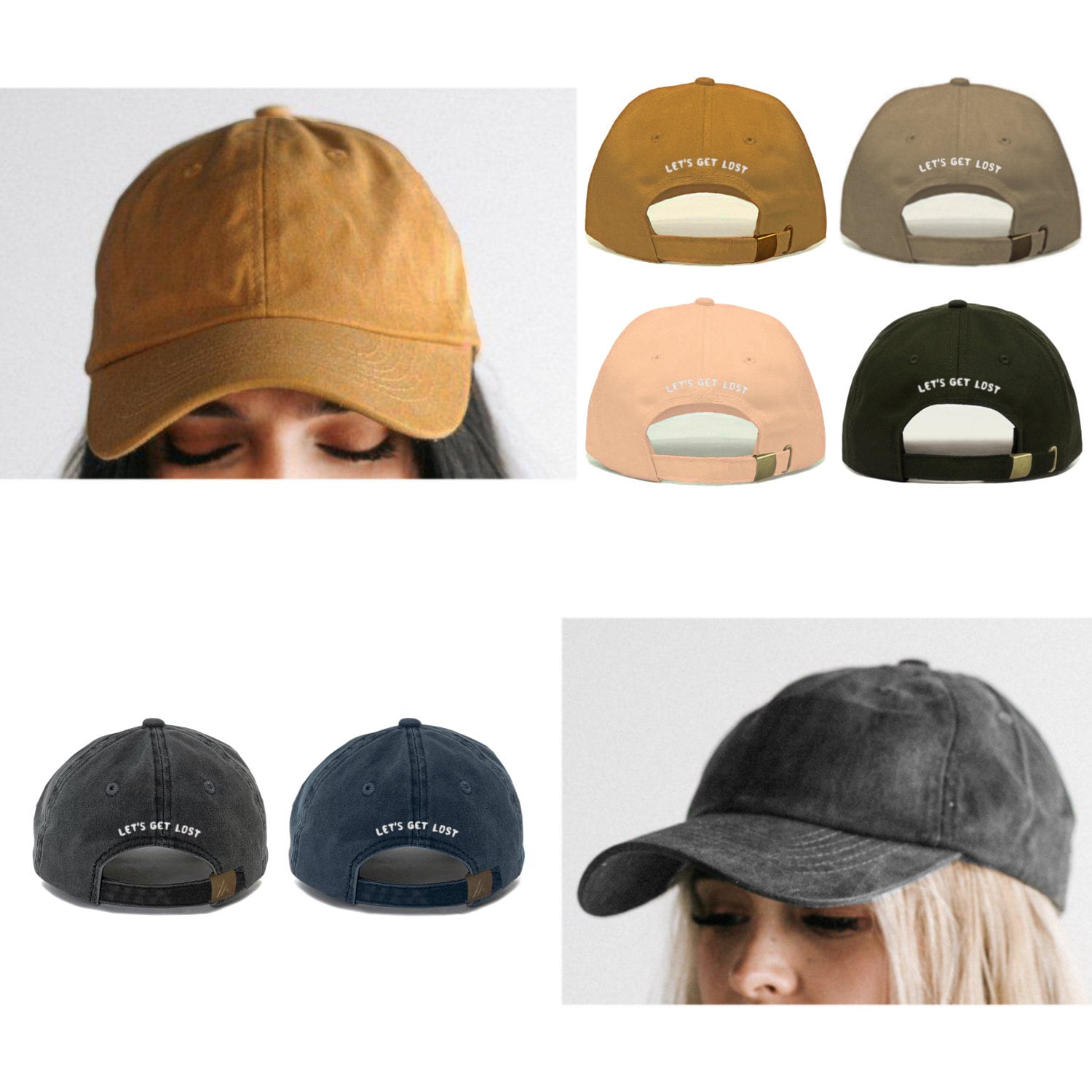 LET'S GET LOST Baseball Hat Embroidered Dad Cap - Etsy