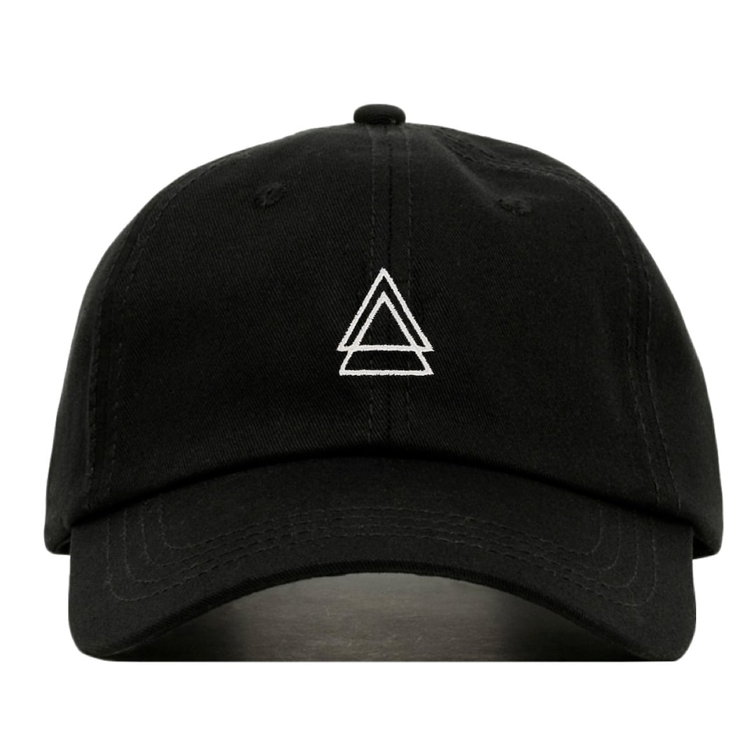 DOUBLE TRIANGLE Baseball Hat, Embroidered Dad Cap • Geometric Tattoo ...