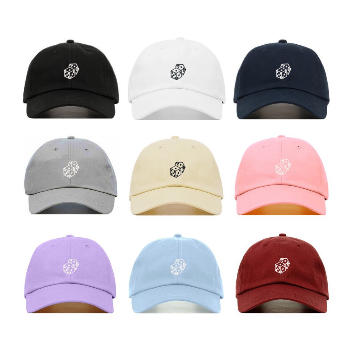 GAMBLING DICE Baseball Hat Embroidered Dad Cap Las Vegas | Etsy