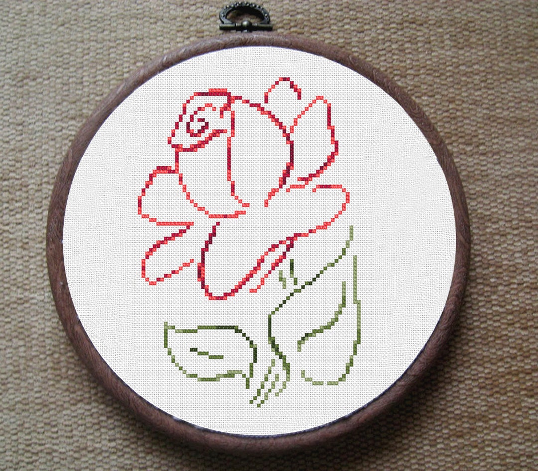 Instant PDF Download Modern Cross Stitch Pattern Hoop Cross Stitch ...