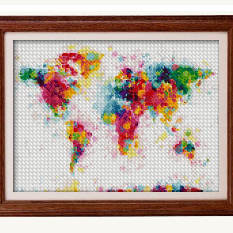 Map Cross Stitch - Etsy