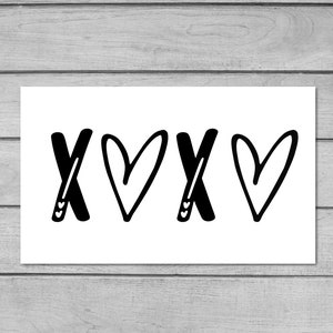 XOXO Vinyl Decal Valentine Decal Love Decal | Etsy