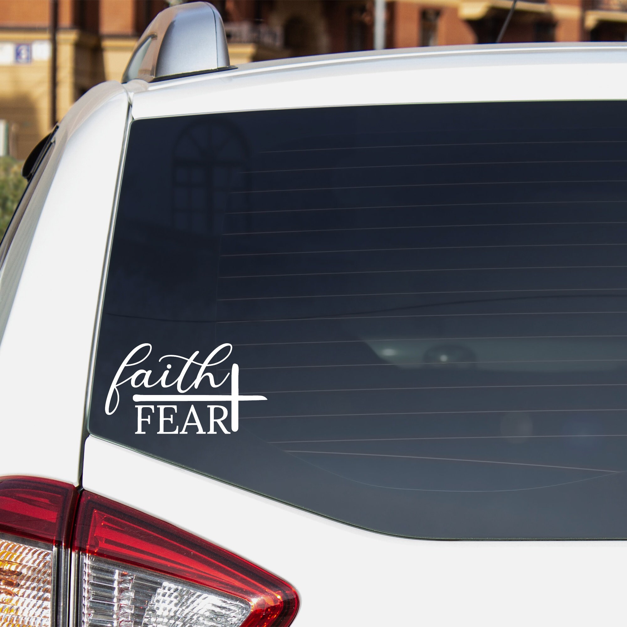 Faith Over Fear Decal Faith Over Fear Sticker Religious | Etsy