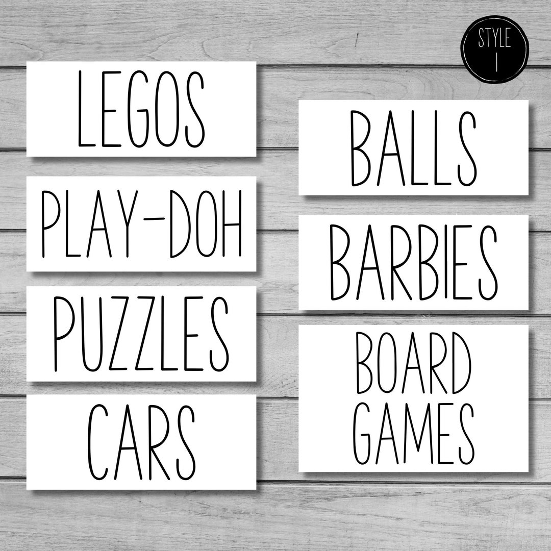 Toy Storage Label Toy Box Labels Kids Room Organization - Etsy