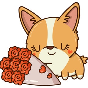 22 Valentine’s Day Dog Clip Art Svg Png, Dog Lovers, Dog Gifts, Dog Svg ...