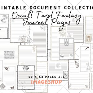 Tarot Journal, Occult, Book of Shadows, Grimoire Pages, Digital ...
