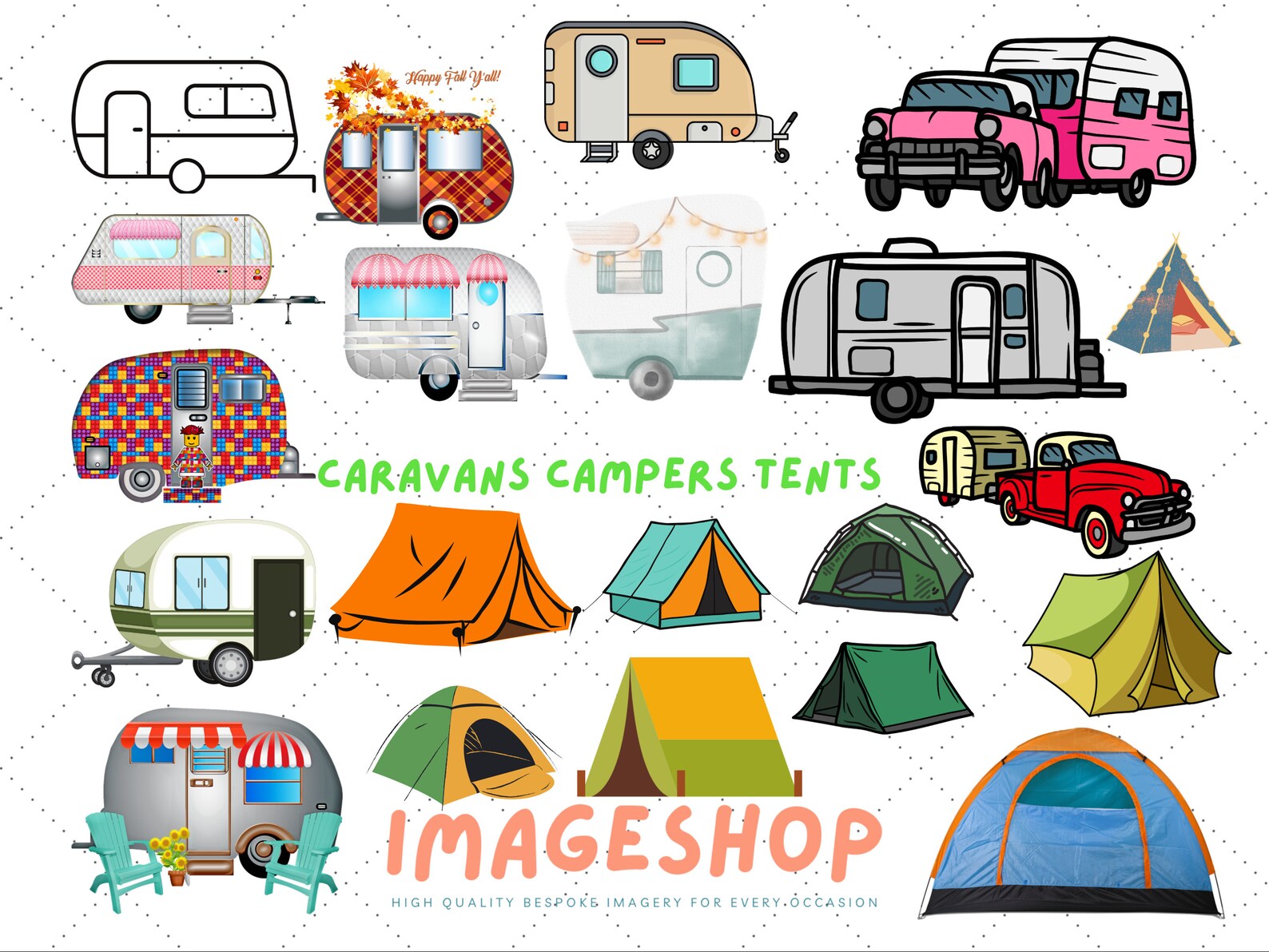Caravan Camping Campervan Camper Trailer, Digital Download, Printable ...