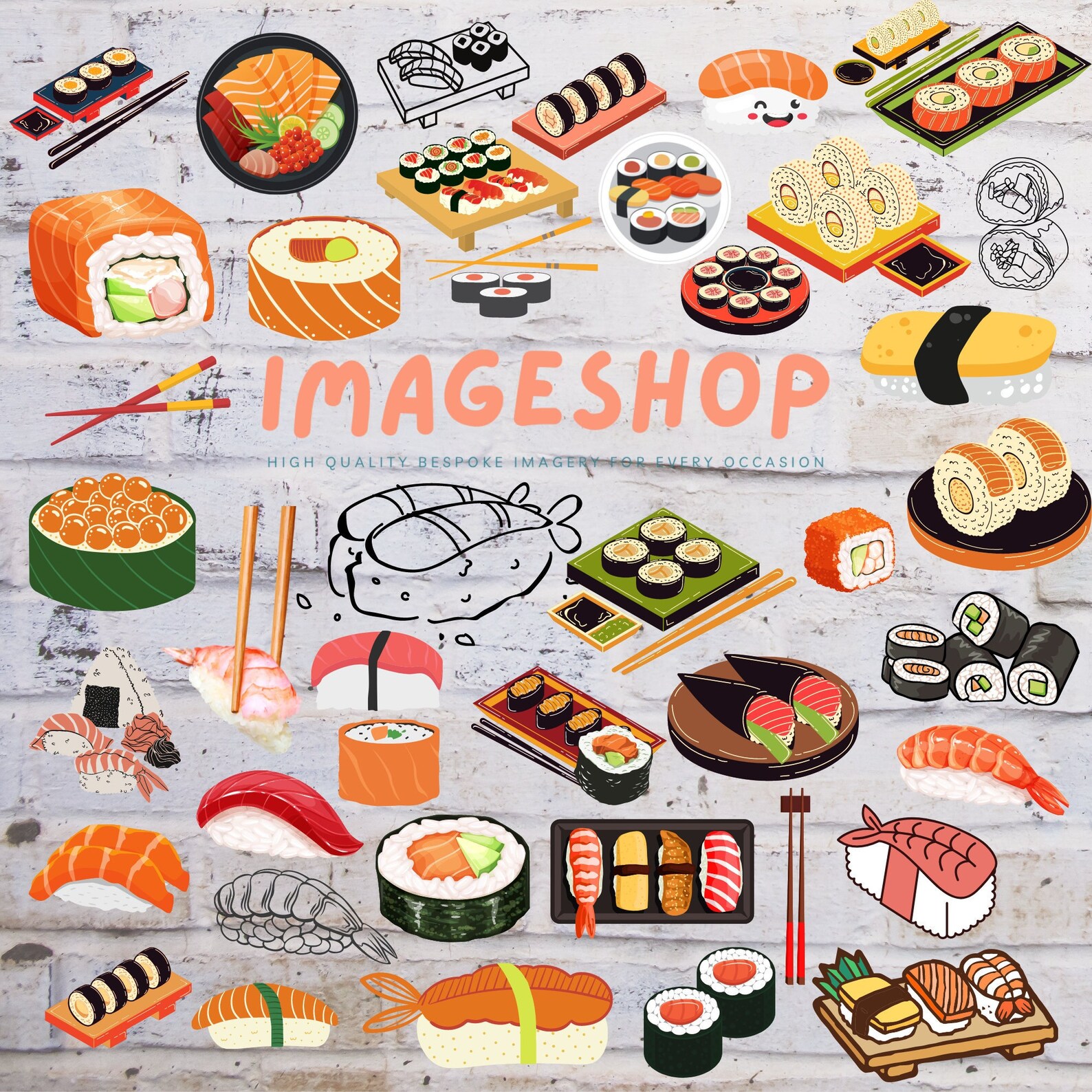 Sushi Clip Art, Downloadable Digital Images, Printable Images, Graphic ...