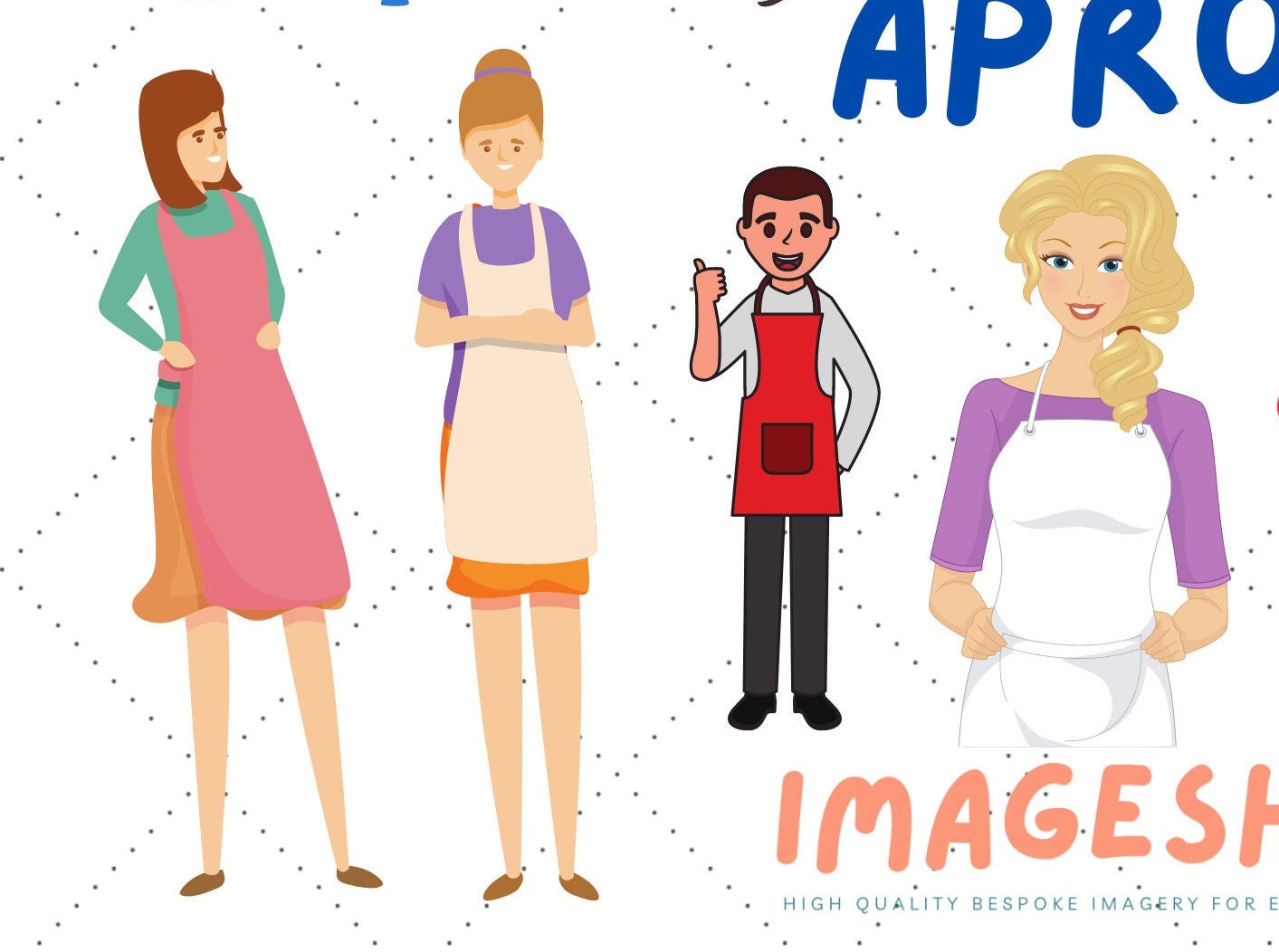 Apron People, Digital Download, Printable Images, PNG, Images, Craft ...