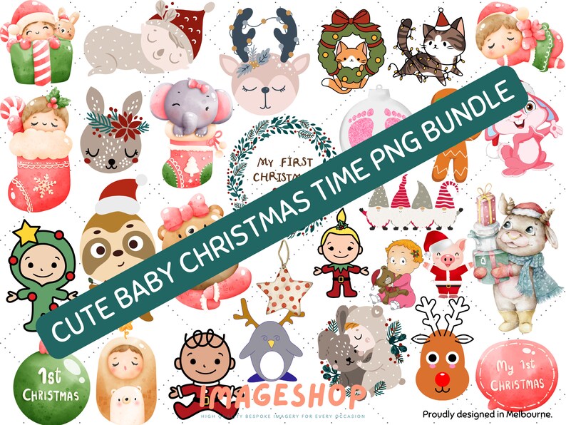 Baby Christmas Clipart Bundle: Winter PNG Images (digital Download) - Etsy