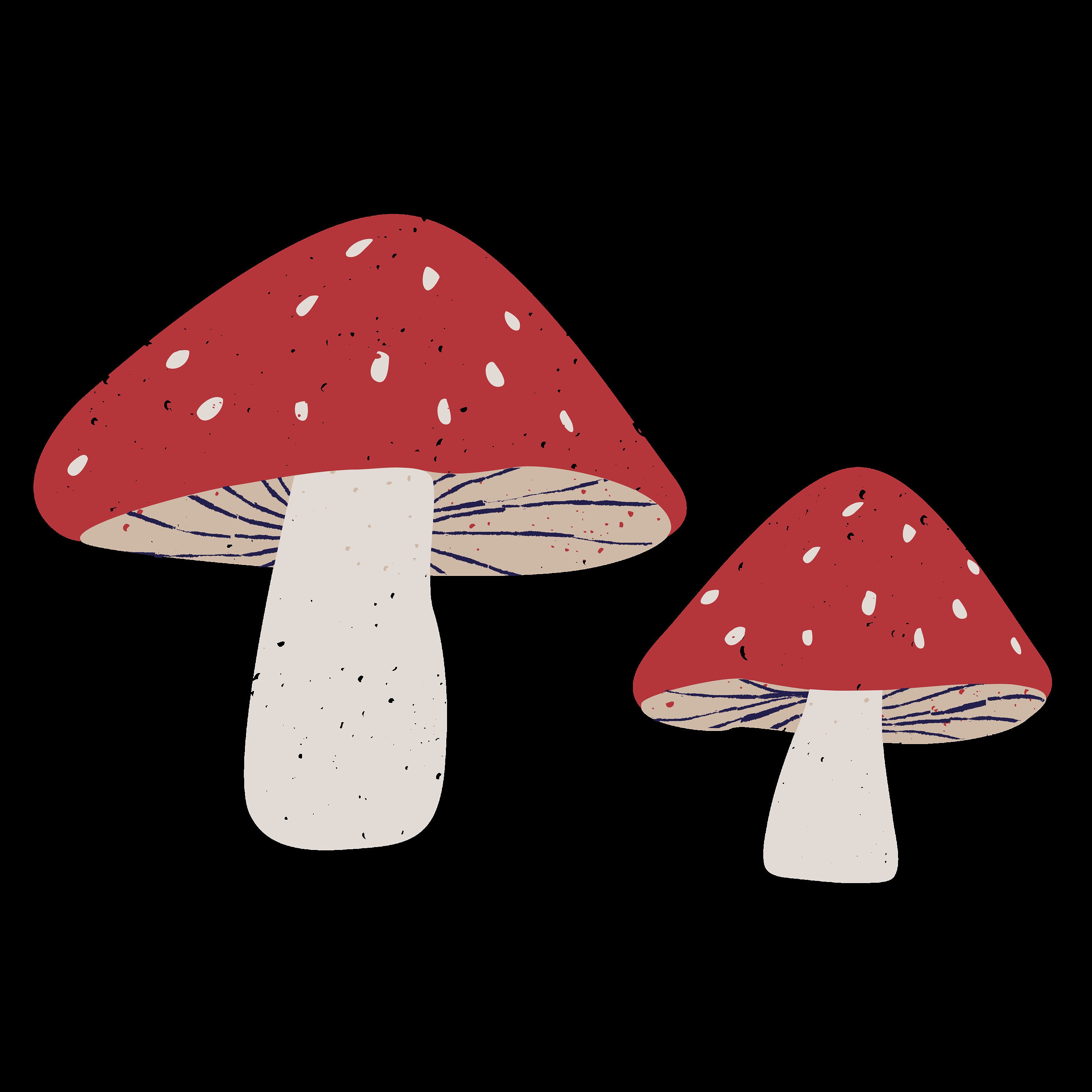 Mushrooms Clip Art Downloadable Digital Images Printable - Etsy