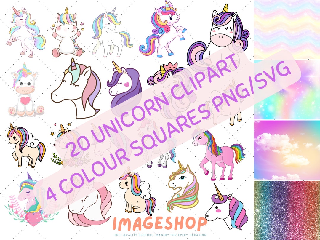 Unicorn Svg Clipart PDF, Unicorn Clipart, Unicorn Cut File, Unicorn ...