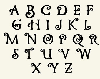 Curly Christmas Font - Etsy