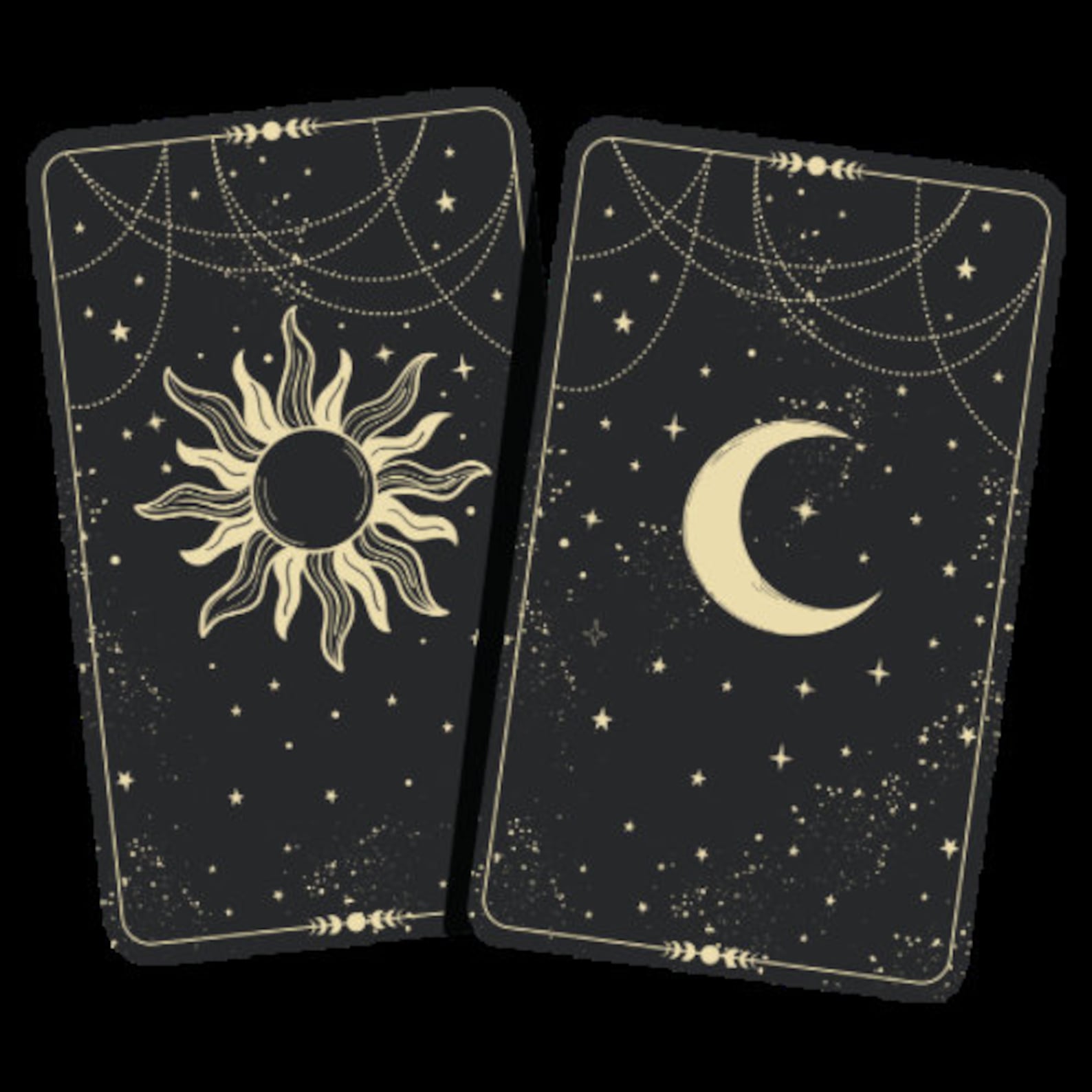 Tarot Cards SVG PNG PDF Hand-drawn Image Bundle, Illustrations, Clipart ...
