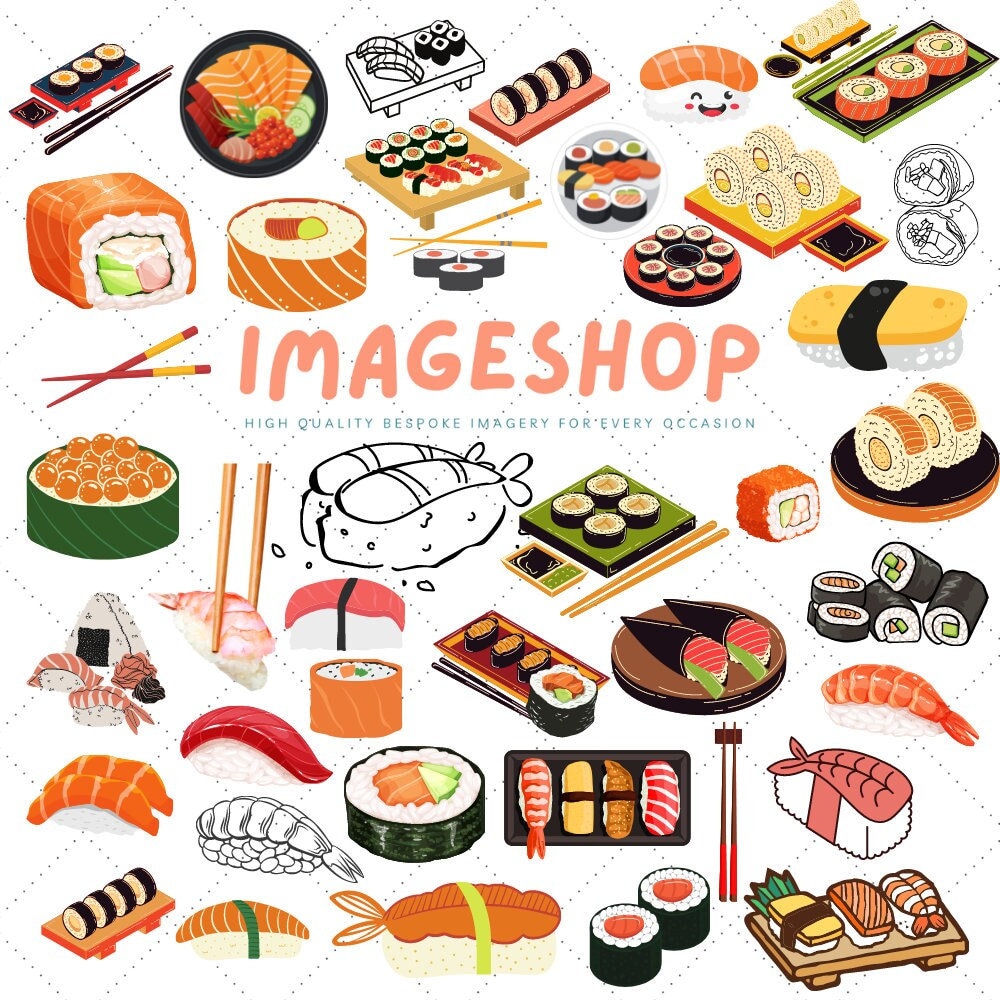 Sushi Clip Art, Downloadable Digital Images, Printable Images, Graphic ...