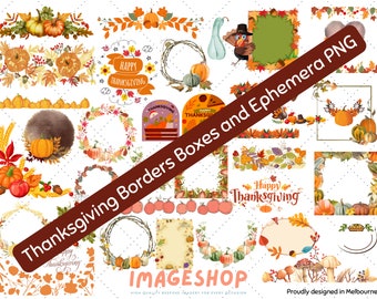 Autumn Frames Watercolor Clipart Bundle PNG Fall Flowers Frame - Etsy