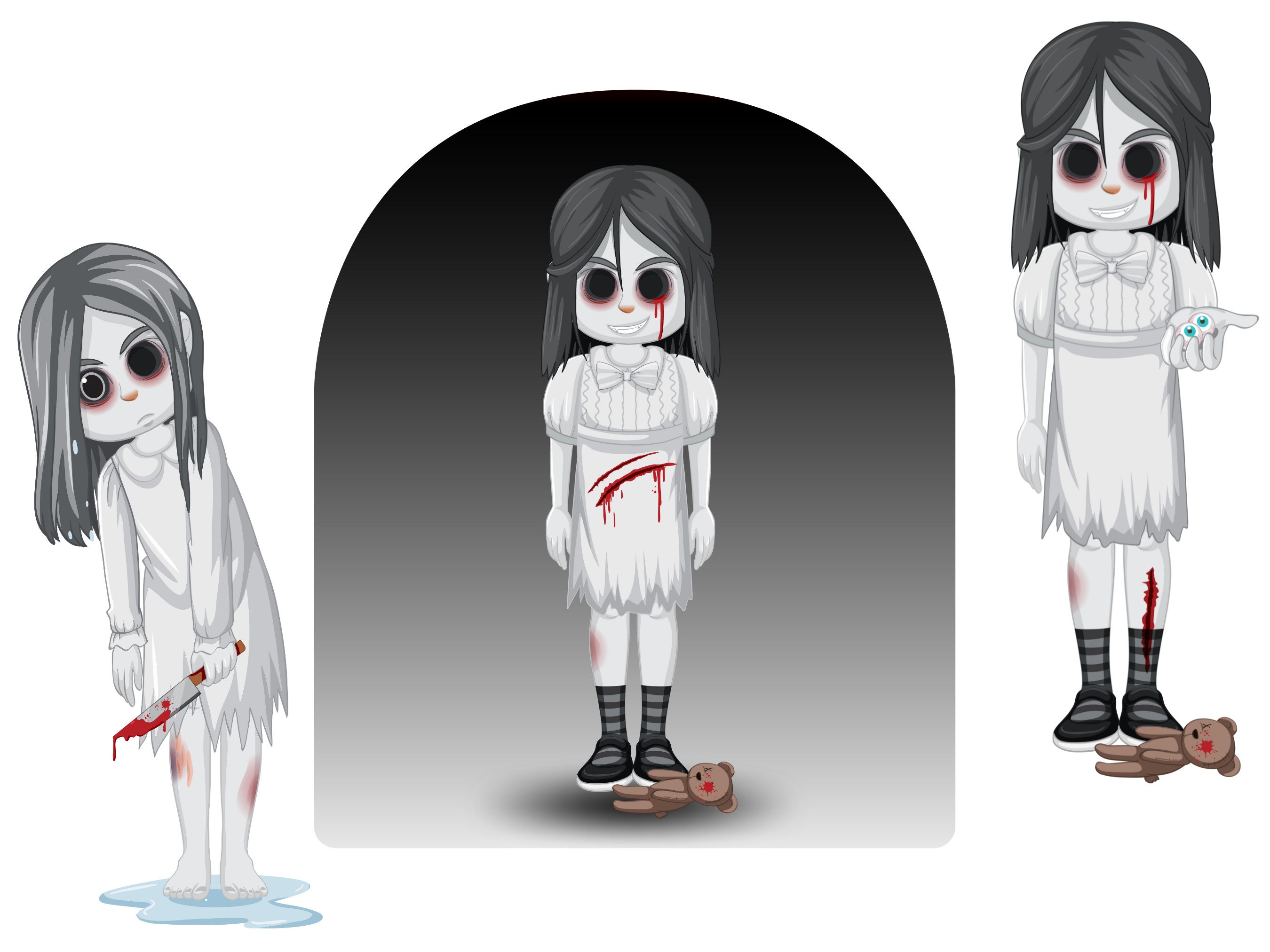 Creepy Spooky Ghost Girl Halloween Png 3 Images of Ghost Girl Png ...