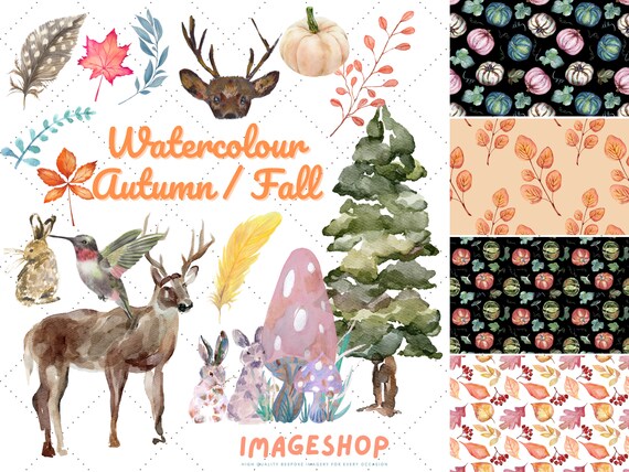 Autumn Png Fall Png Watercolour Clipart Png/watercolour Autumn - Etsy