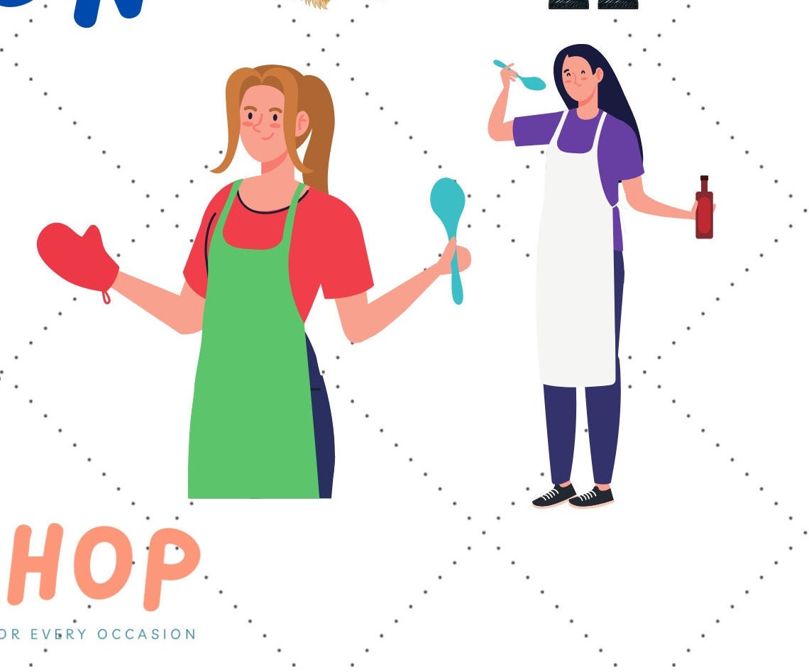 Apron People, Digital Download, Printable Images, PNG, Images, Craft ...