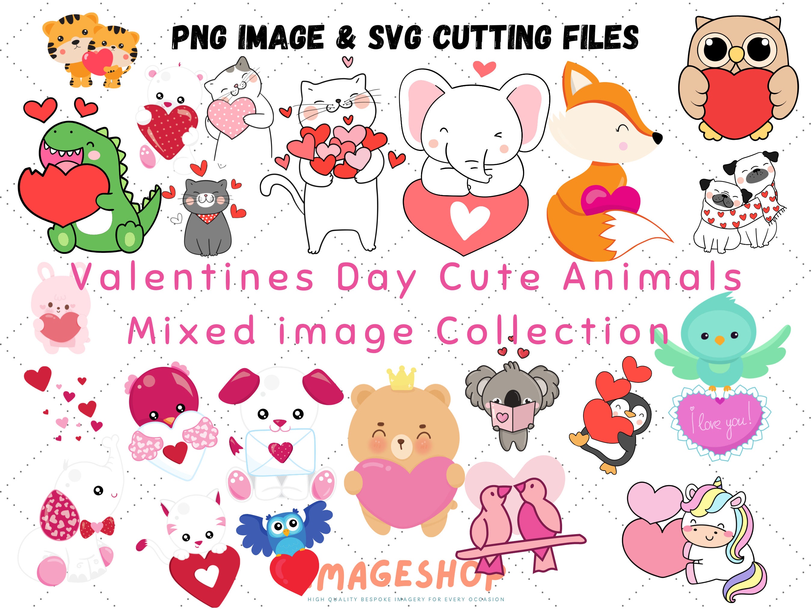 22 Cute Valentines Day Animal Clip Art Svg Png, Valentines Day Pictures ...