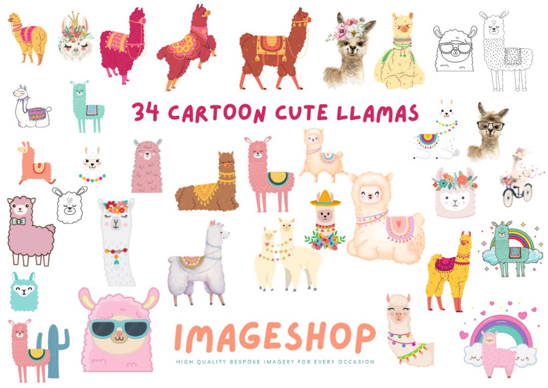 Llama Clip Art Downloadable Digital Images Printable Images - Etsy