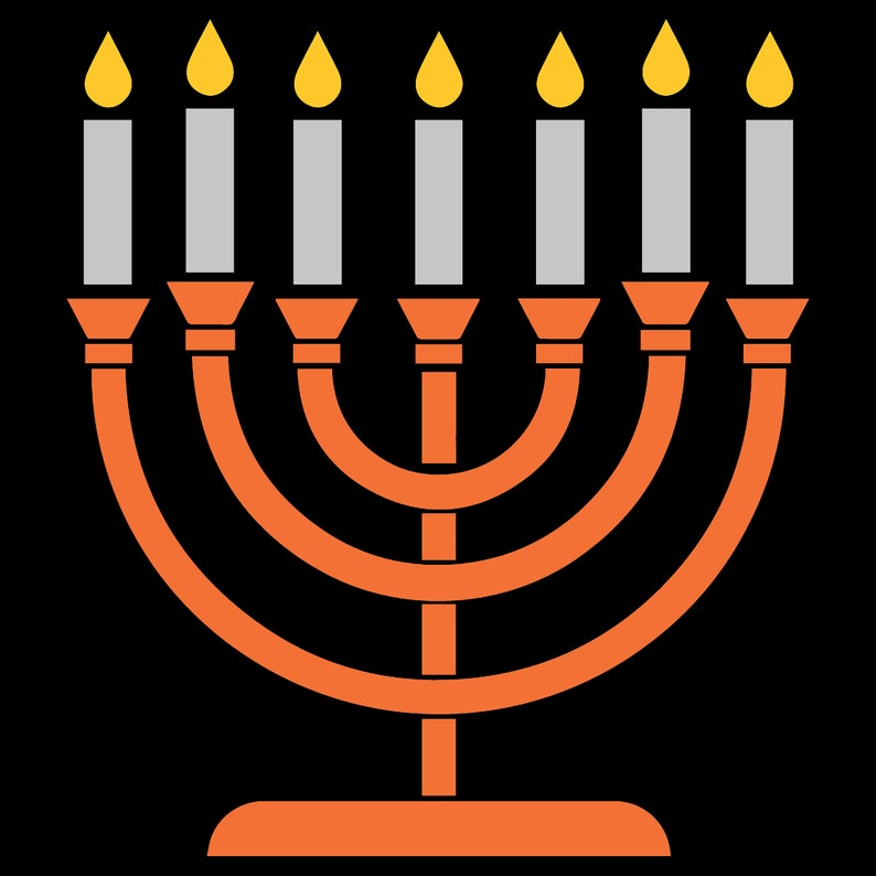 Menorah Jewish Icons Clip Art Jewish PNG Hanukkah - Etsy