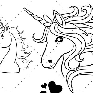 Unicorn Outline Black Line Svg Unicorn Png Clipart PDF, Unicorn Clipart ...