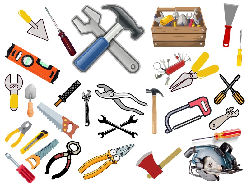 Tools Png, Tools Clipart, Digital Download, Saw, Screwdriver, Printable ...