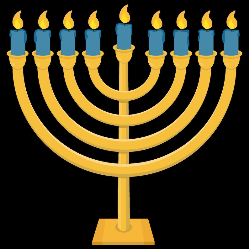 Menorah Jewish Icons Clip Art, Jewish PNG, Hanukkah Celebration, Hebrew ...