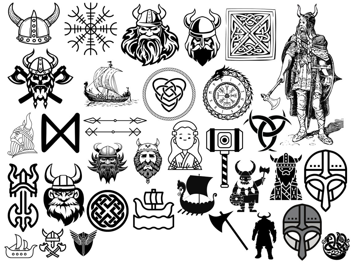 Viking Nordic Svg Png Viking Black Line Svg Png Viking Outline Images ...