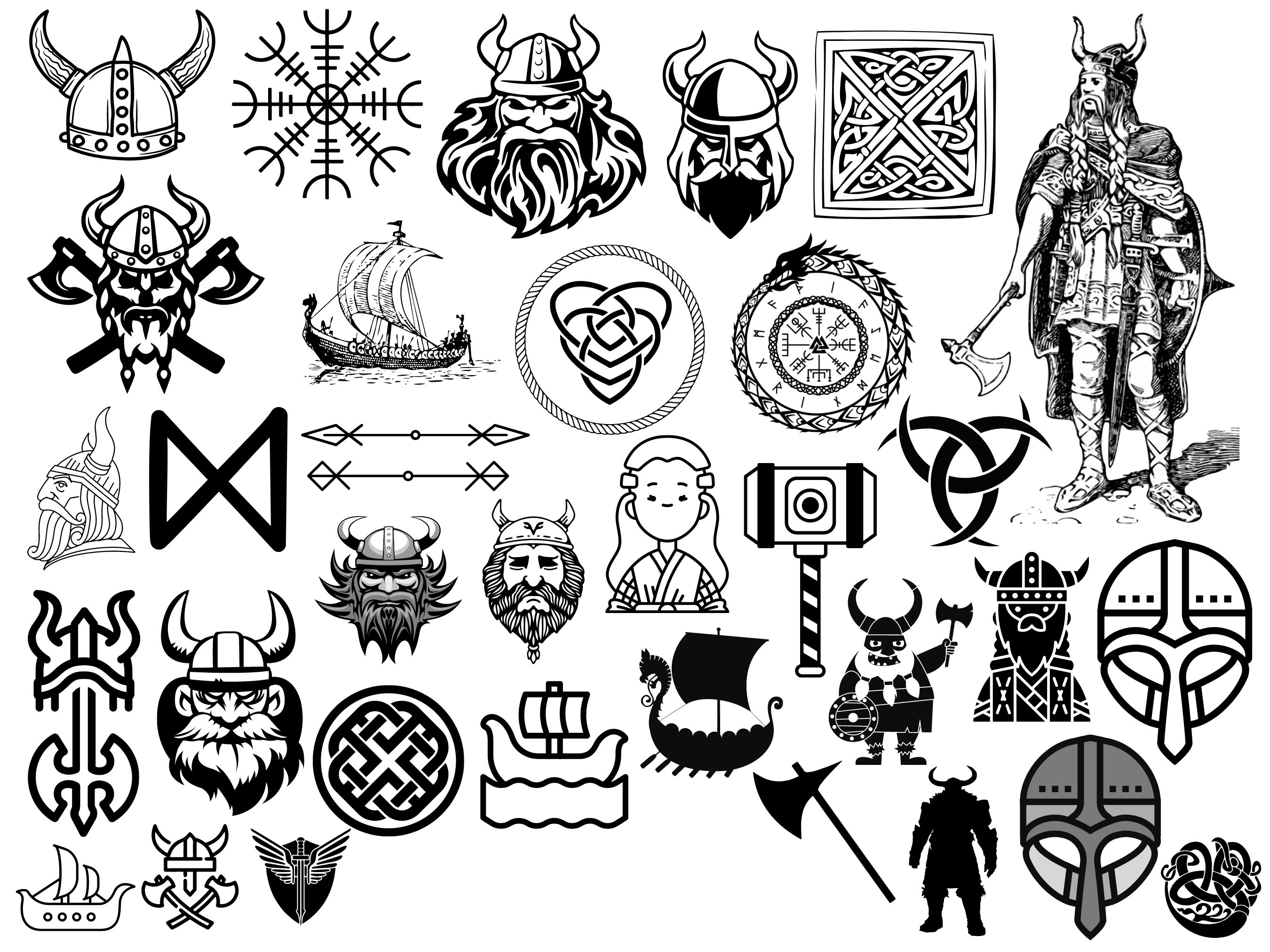 Viking Nordic Svg Png Viking Black Line Svg Png Viking Outline Images ...
