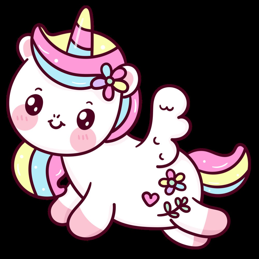 Baby Unicorn Clipart Collection Cute Baby Unicorn PNG - Etsy