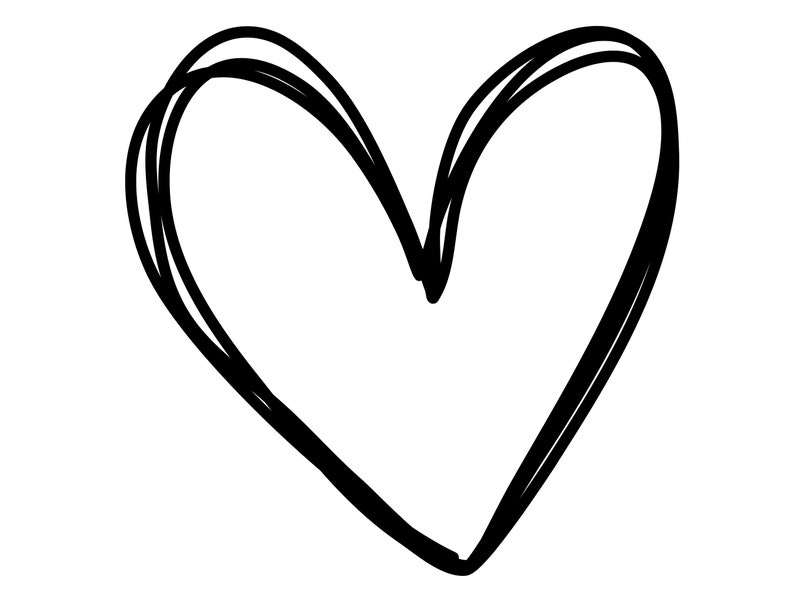 22 Doodle Hearts Clip Art Svg Png, Heart Pictures, Heart Sublimation ...