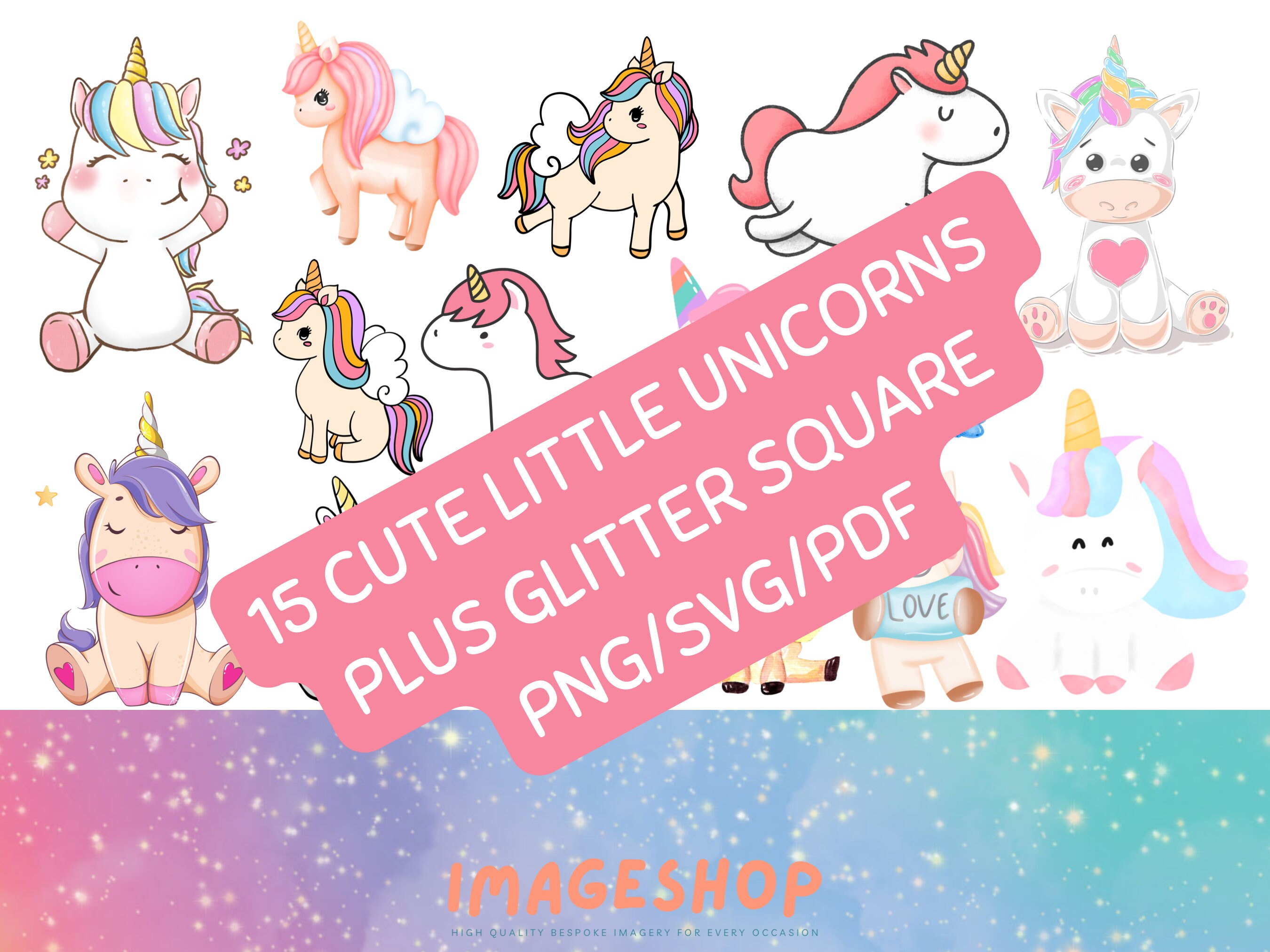Unicorn Svg Unicorn Png Clipart PDF, Unicorn Clipart, Unicorn Cut File ...