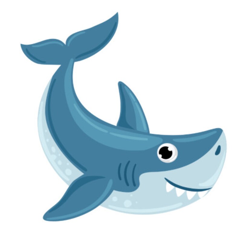 30 Cute Shark SVG / PNG / PDF, Shark Clipart Collection, Shark Svg ...