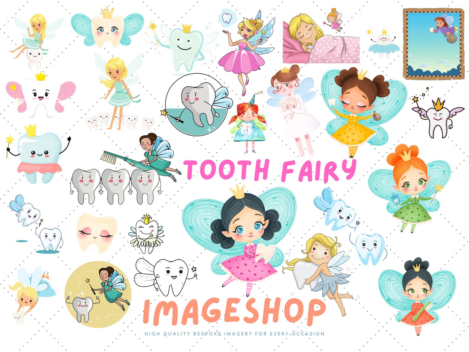Tooth Fairy Clip Art Downloadable Digital Images Printable | Etsy
