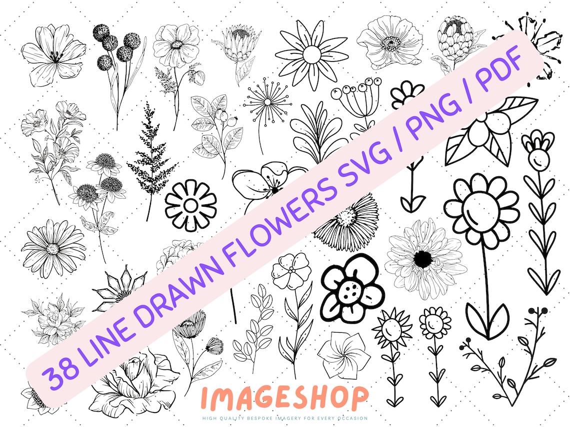 38 Hand Drawn Svg, Line Drawings SVG / PNG / PDF / Clipart ...
