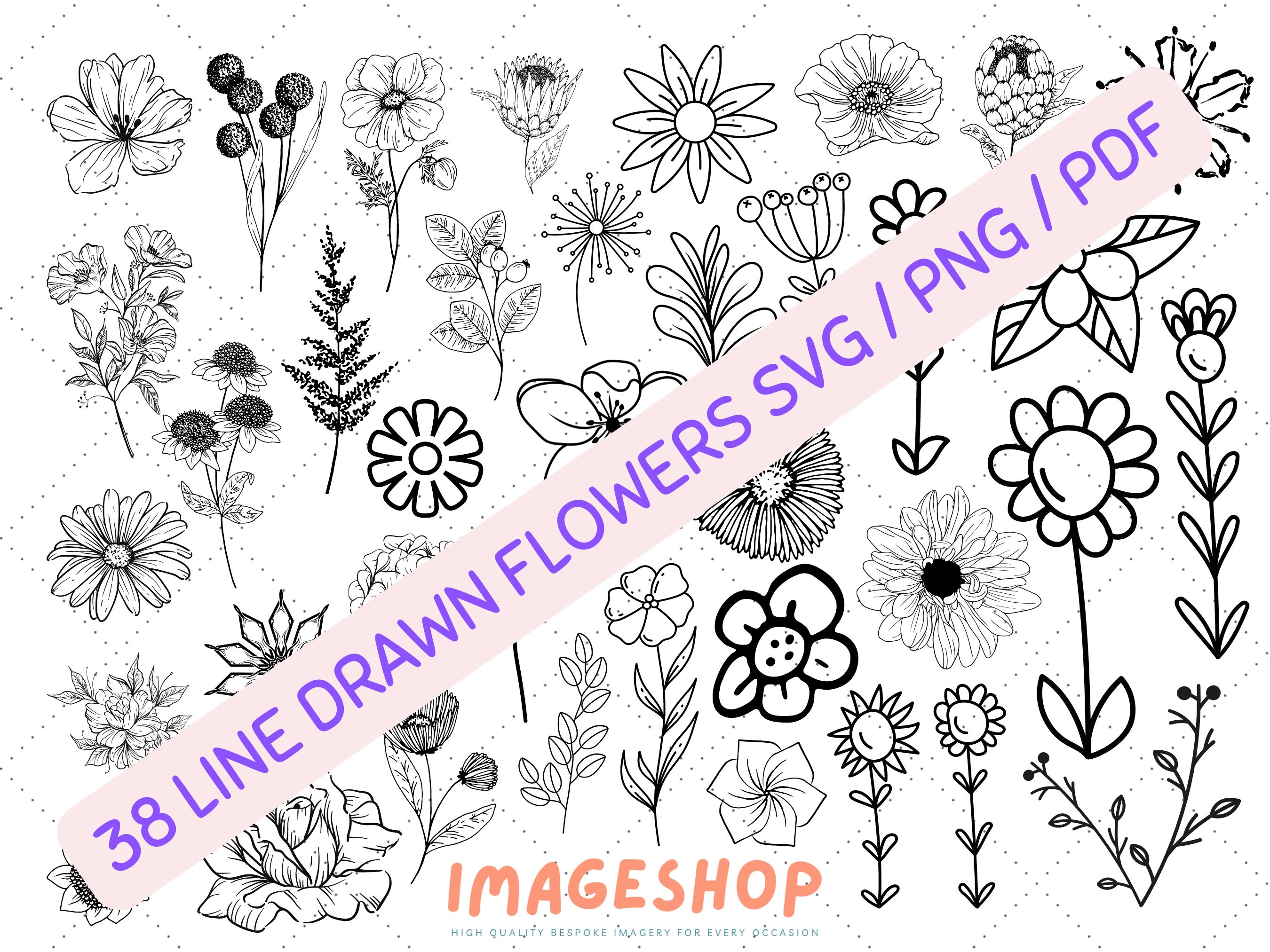 38 Hand Drawn Svg, Line Drawings SVG / PNG / PDF / Clipart ...