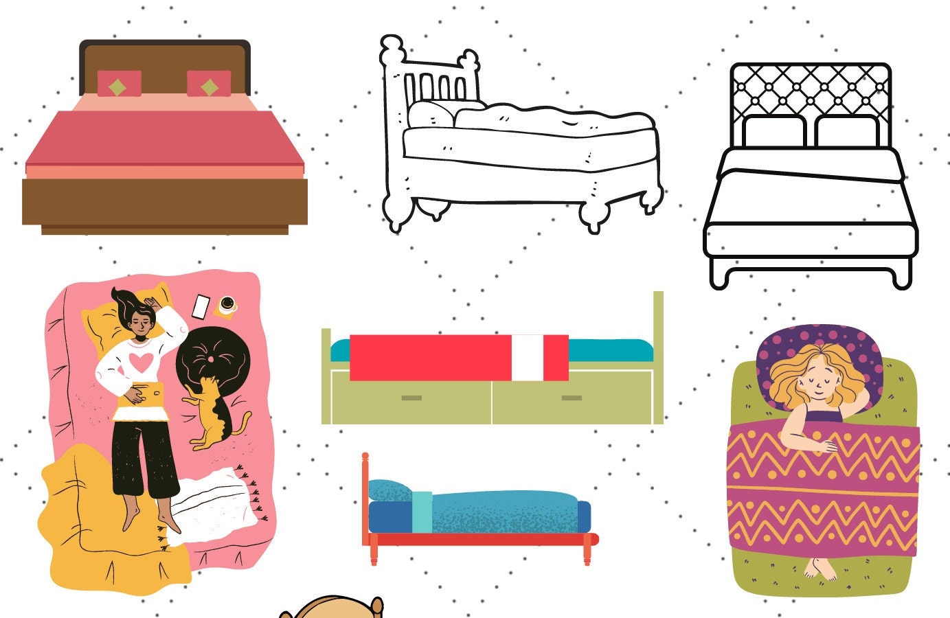 Bed Beds Clip Art, Downloadable Digital Images, Printable Images ...