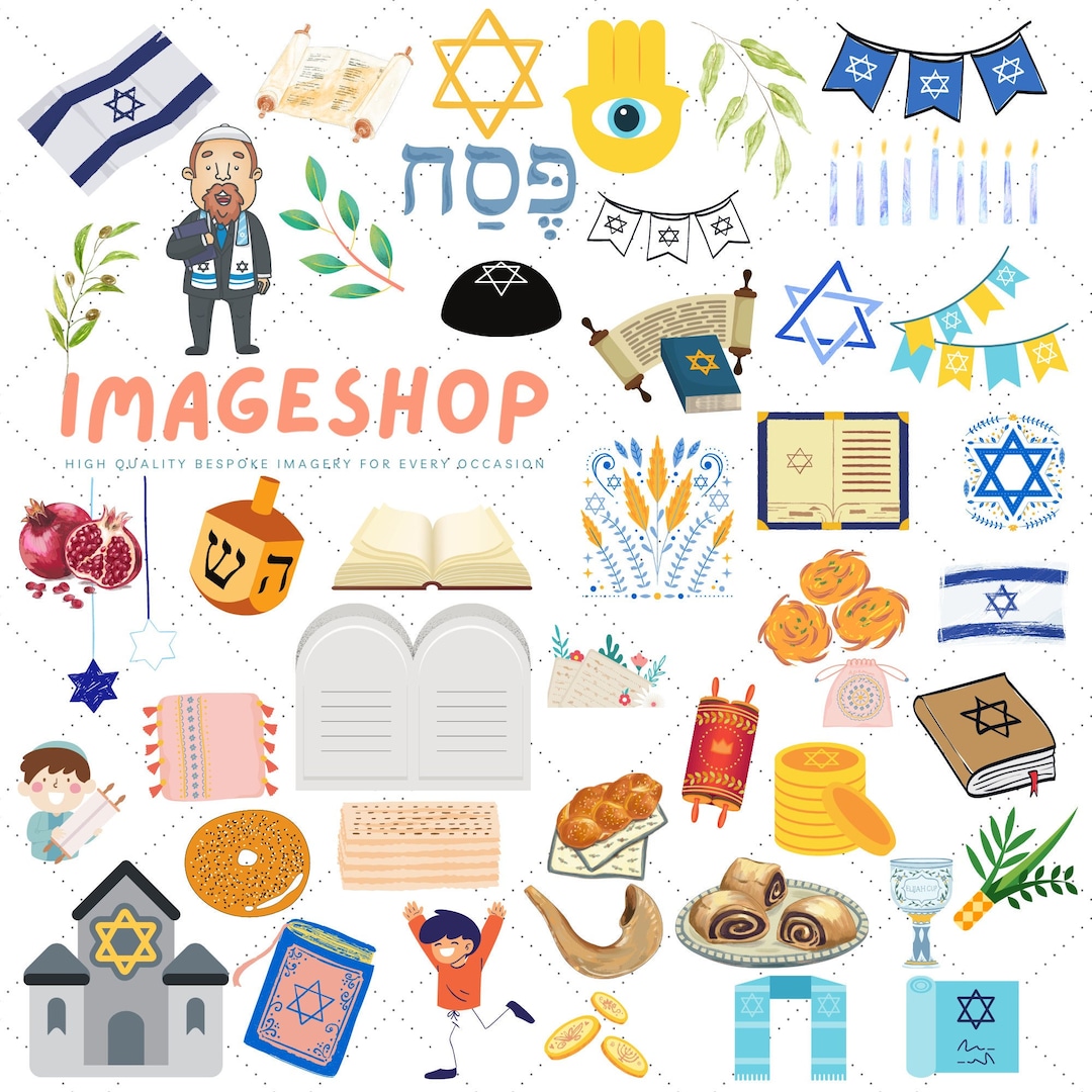 Jewish Icons Clip Art: Printable Images for Crafts (digital Download ...