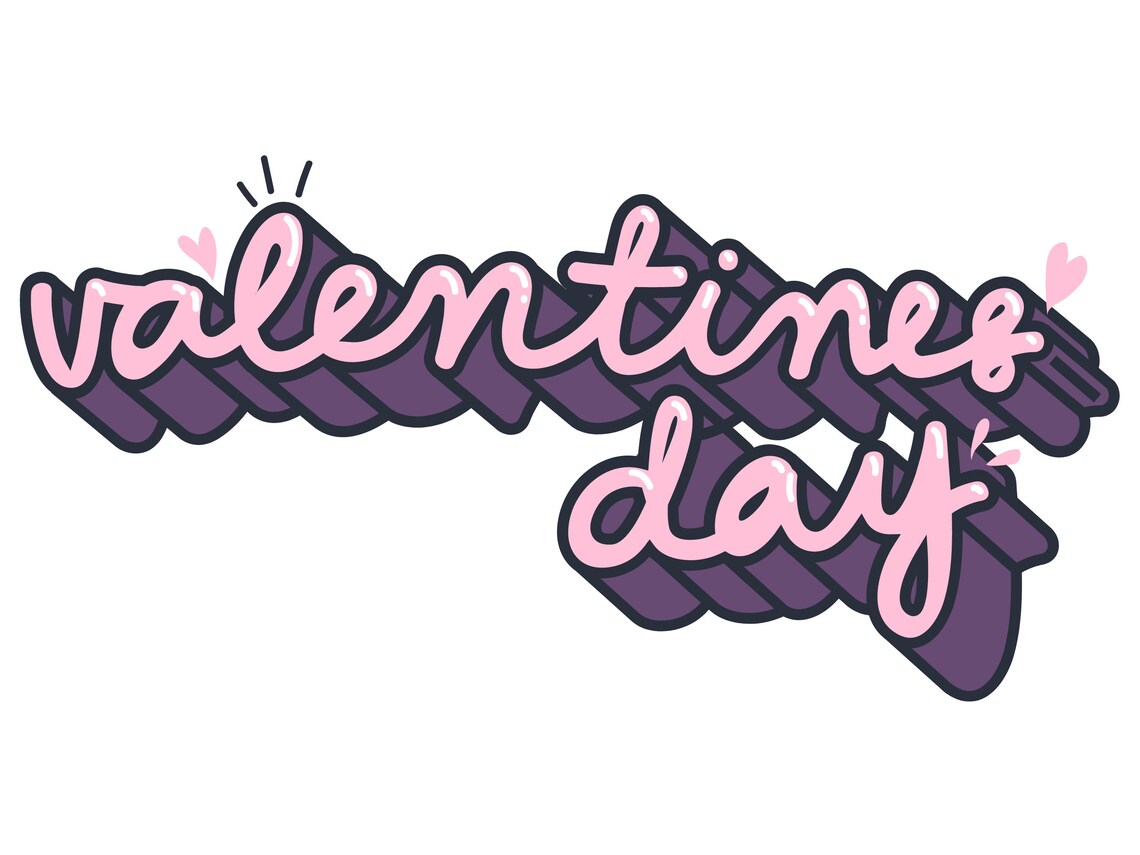 Valentine’s Day Heading Png Svg, Valentine’s Day Clip Art, Valentine’s ...