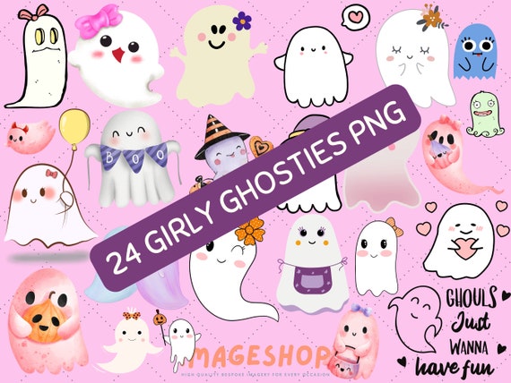 24 Girly Ghosts PNG Ghosts Png Halloween Clipart - Etsy Australia