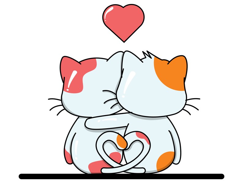 28 Valentines Day Cat Clip Art Svg Png, Cat Lovers, Cat Gifts, Cat Svg ...