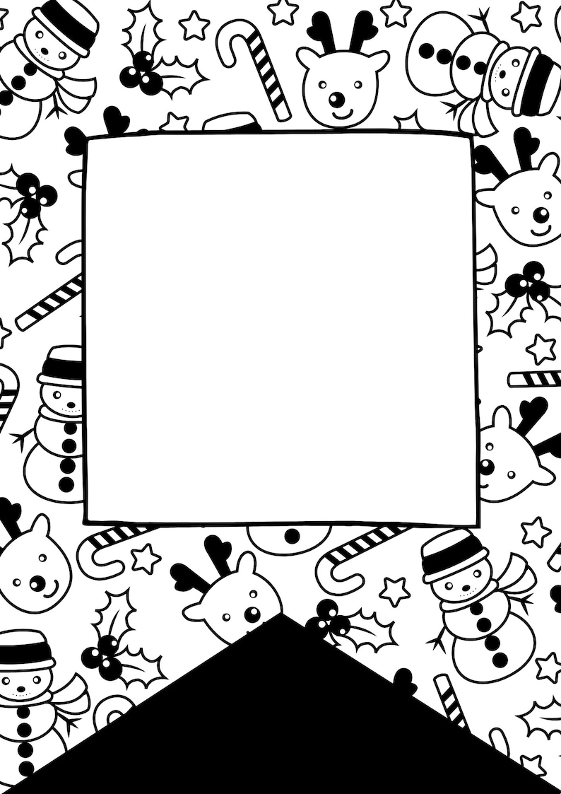 Printable Colouring-in Christmas Bunting 8 Pages Digital - Etsy